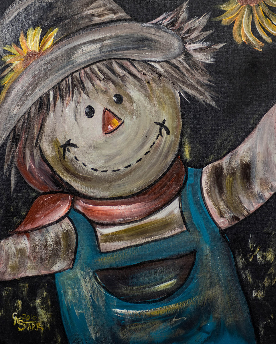 Smiling Scarecrow Painting – Carolyn Starr Ellis